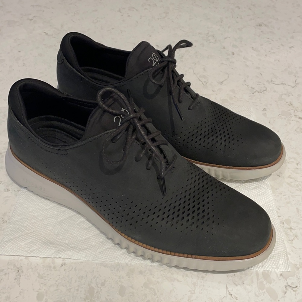 Cole Haan 2.0 Grand Laser-Cut Leather Oxfords - Gem